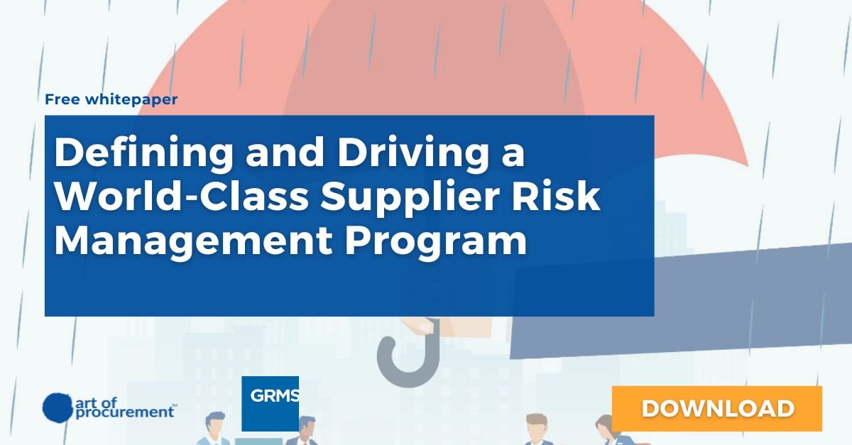 Free whitepaper: Defining and Driving a World-Class Supplier Risk ...