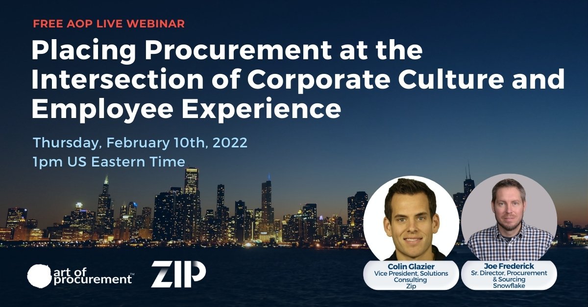 Webinar: Placing Procurement at the Intersection of Corporate Culture ...